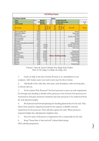Time and action calendar format for production merchants | DOC