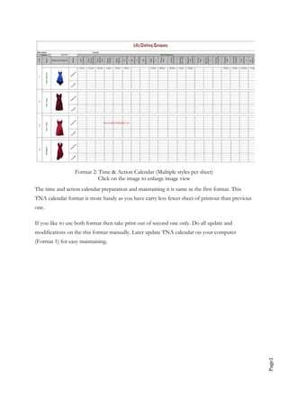 Time and action calendar format for production merchants | DOC