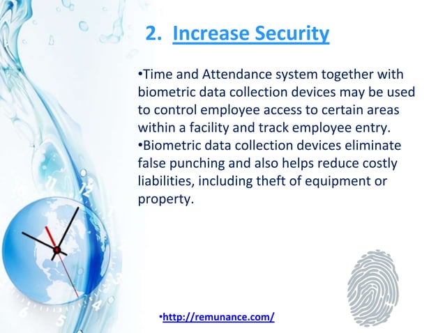 Time and attendance system | PPTX | Technology & Computing