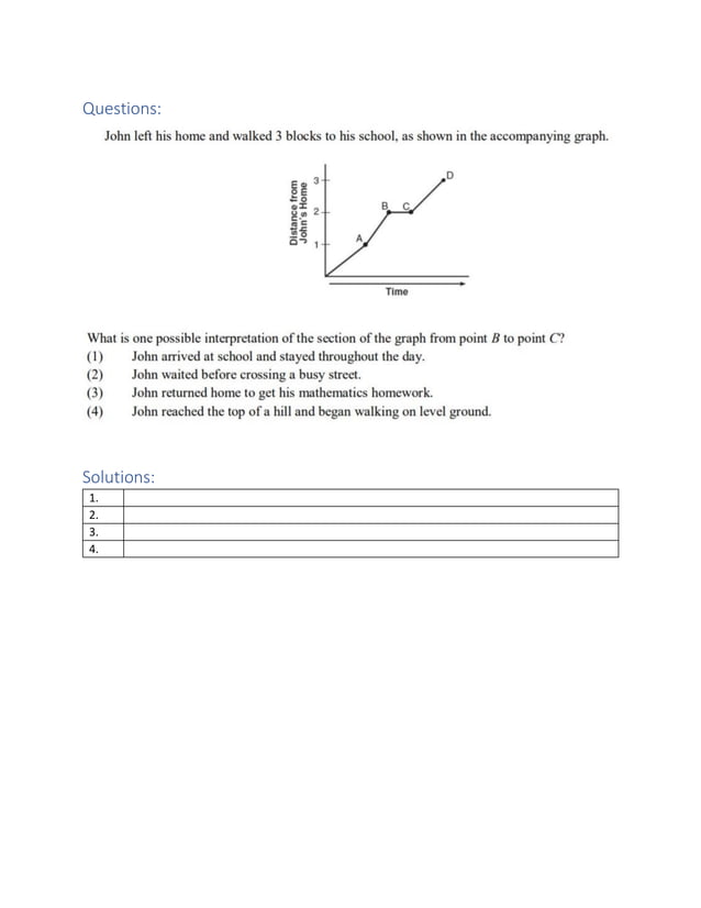 Time and average speed task 3 b | PDF
