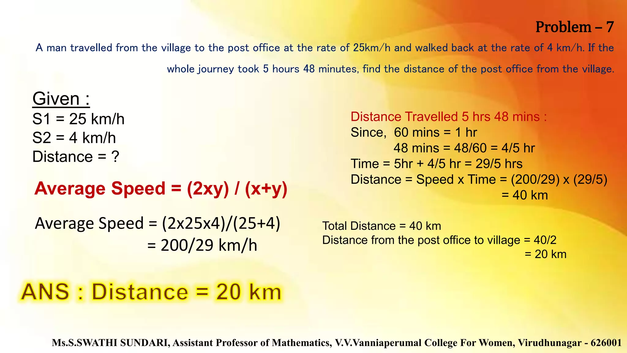 Time and Distance.ppt