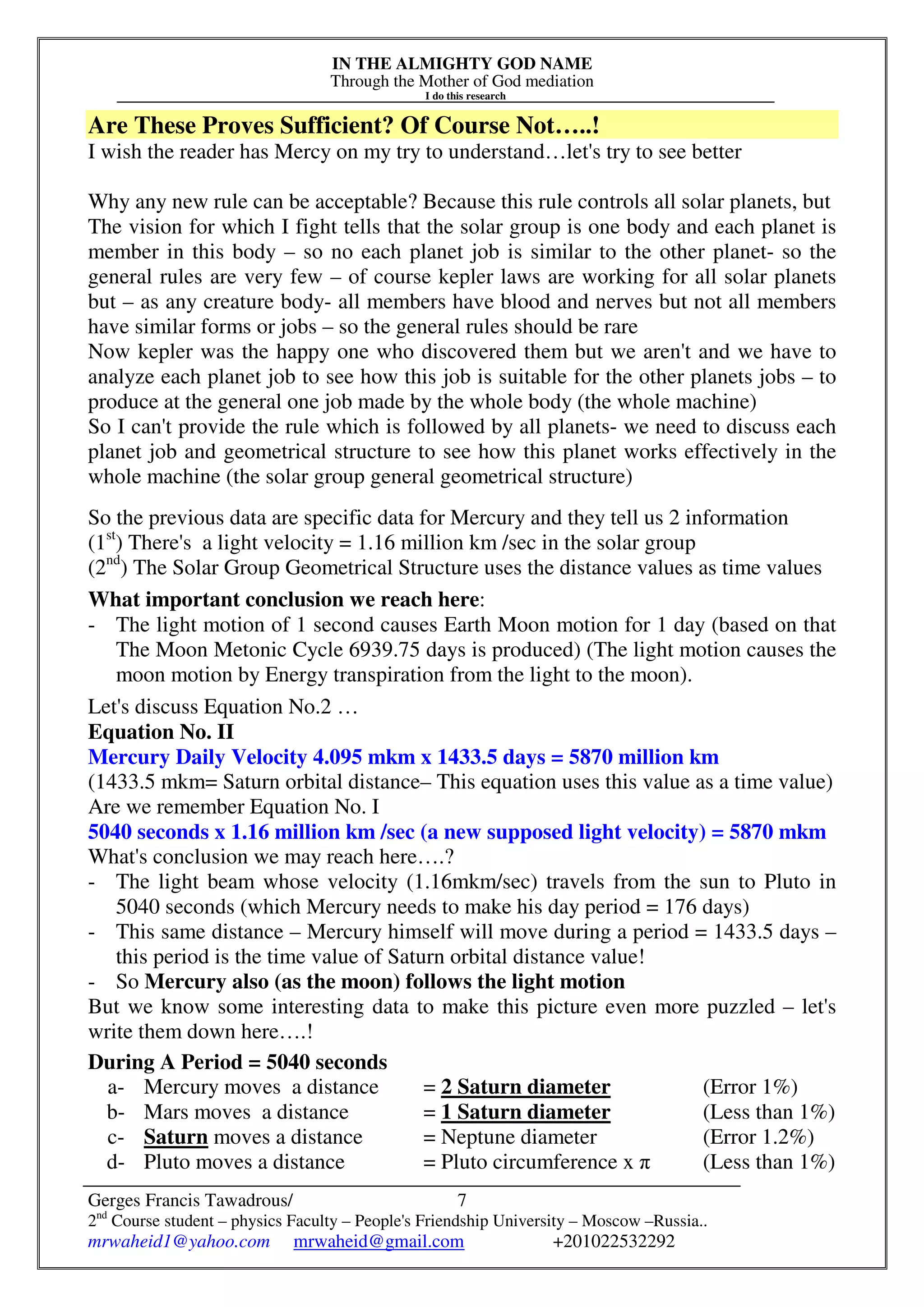 Time and Distance Equivalence (proves) | PDF | Physics | Science