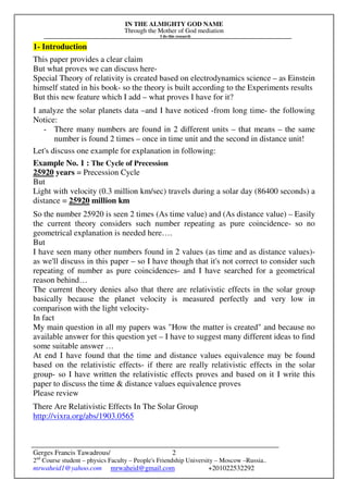 Time and Distance Equivalence (proves) | PDF | Physics | Science