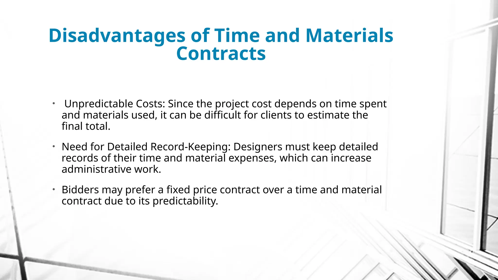 A Time and Material (T&M) Contract , project agreement | PPTX