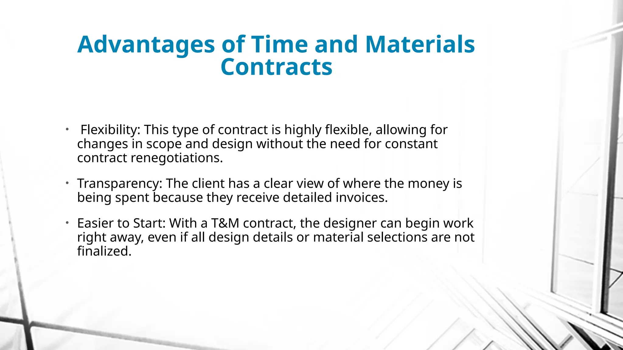 A Time and Material (T&M) Contract , project agreement | PPTX