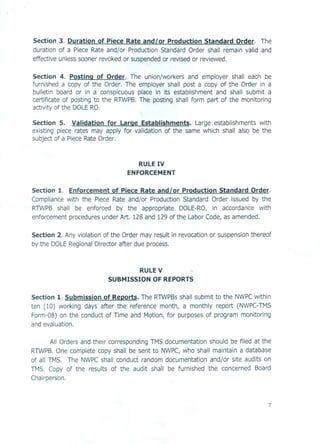Time and Motion Study Guidelines by DOLE | PDF