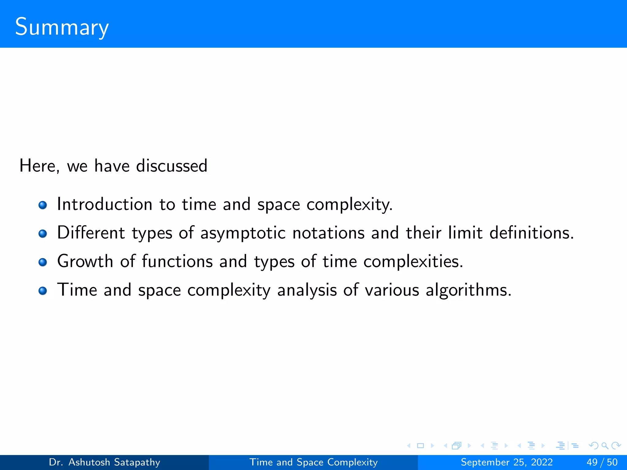 Time And Space Complexity Ppt