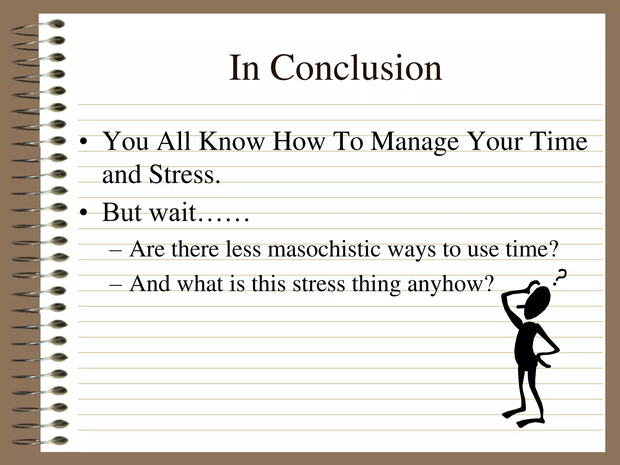 Time and stress management | PDF