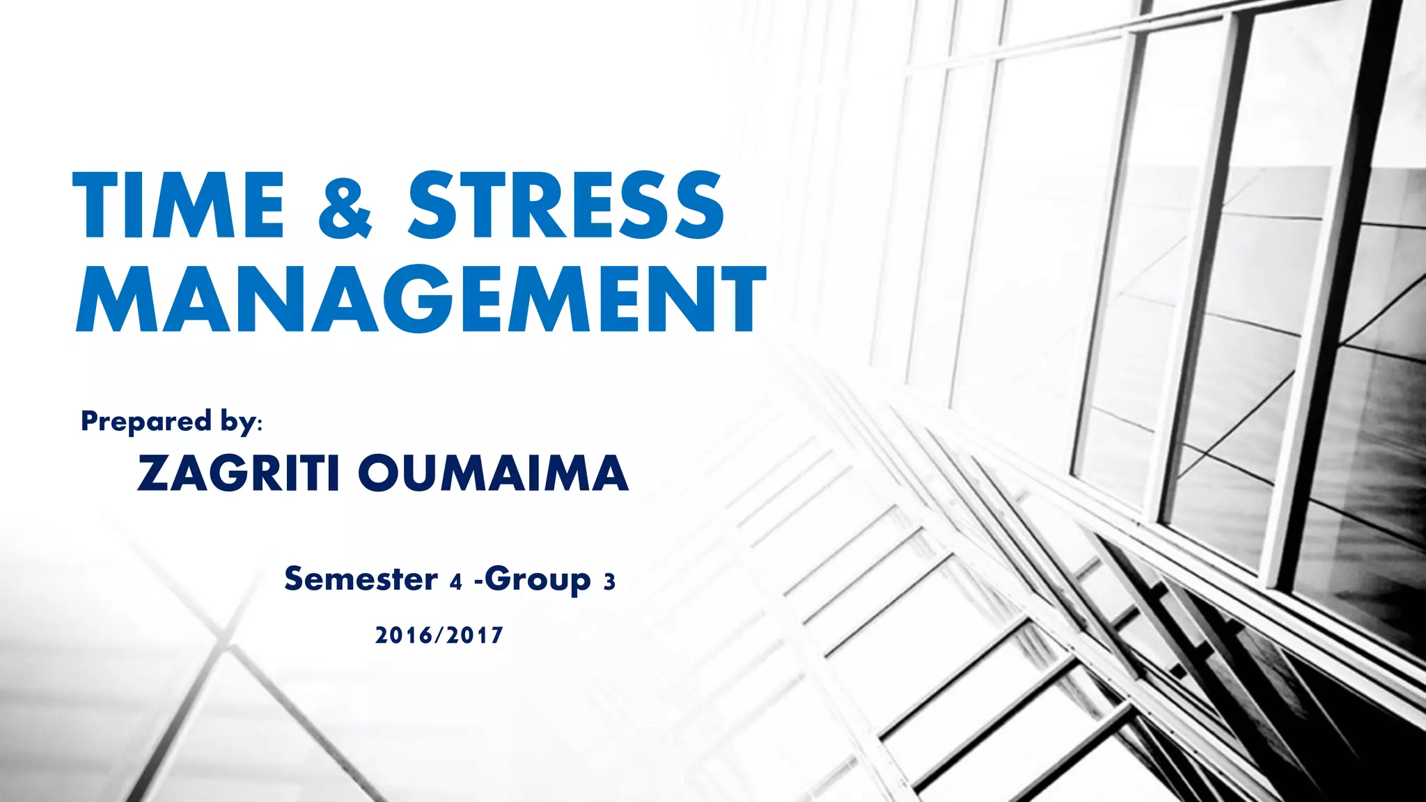 Time and stress management | PPTX