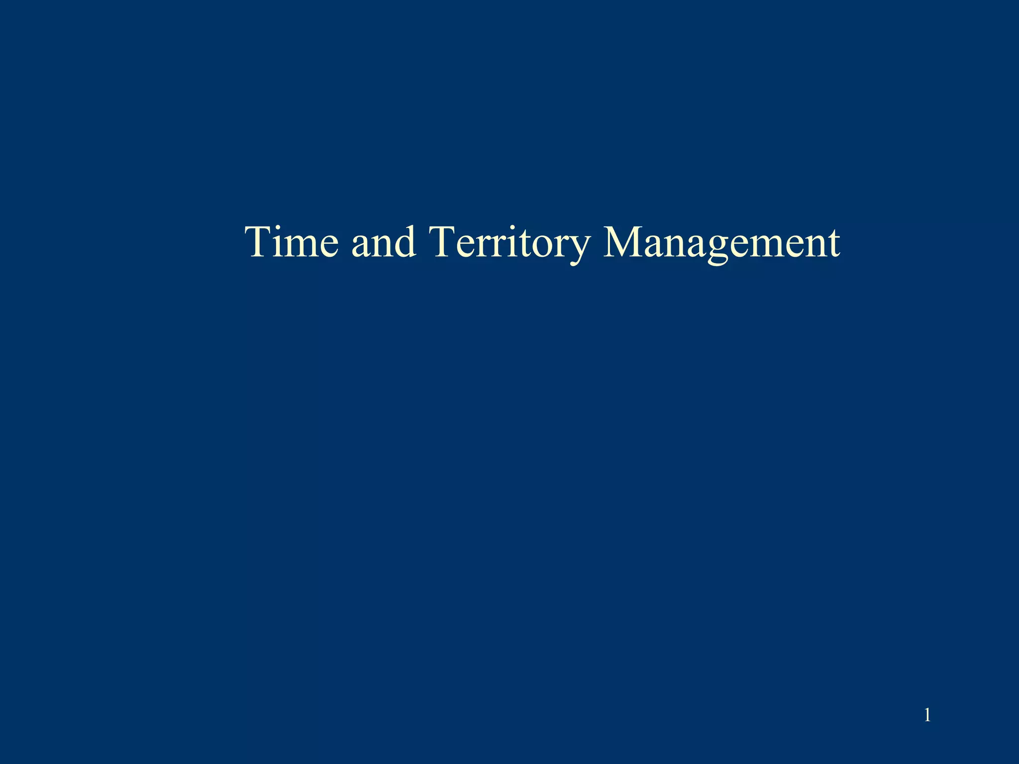 Time and territory_management | PPT