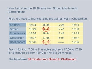 Time and timetables | PPTX