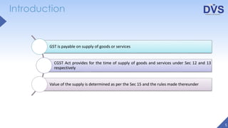 Time and Value of Supply under GST | PPTX