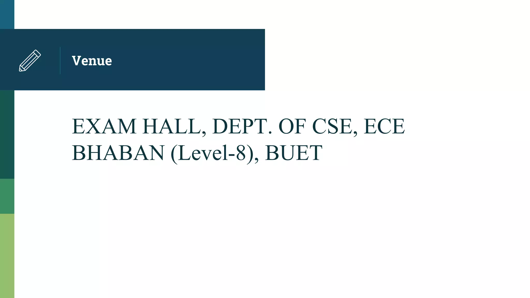 Time and venue of itee exam | PPT