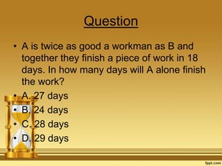 Time and work | PPTX