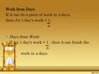 Time and work | PPTX