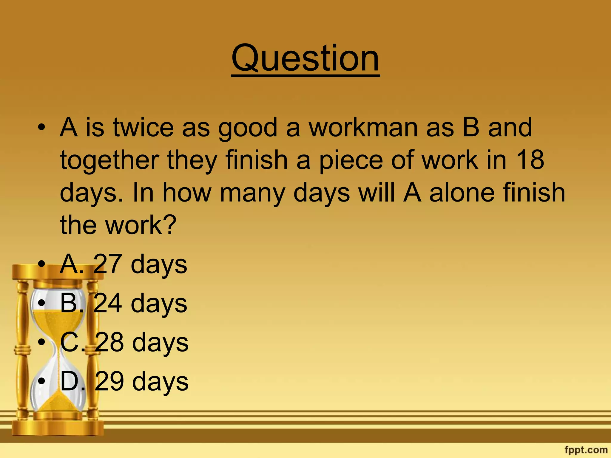 Time and work | PPTX