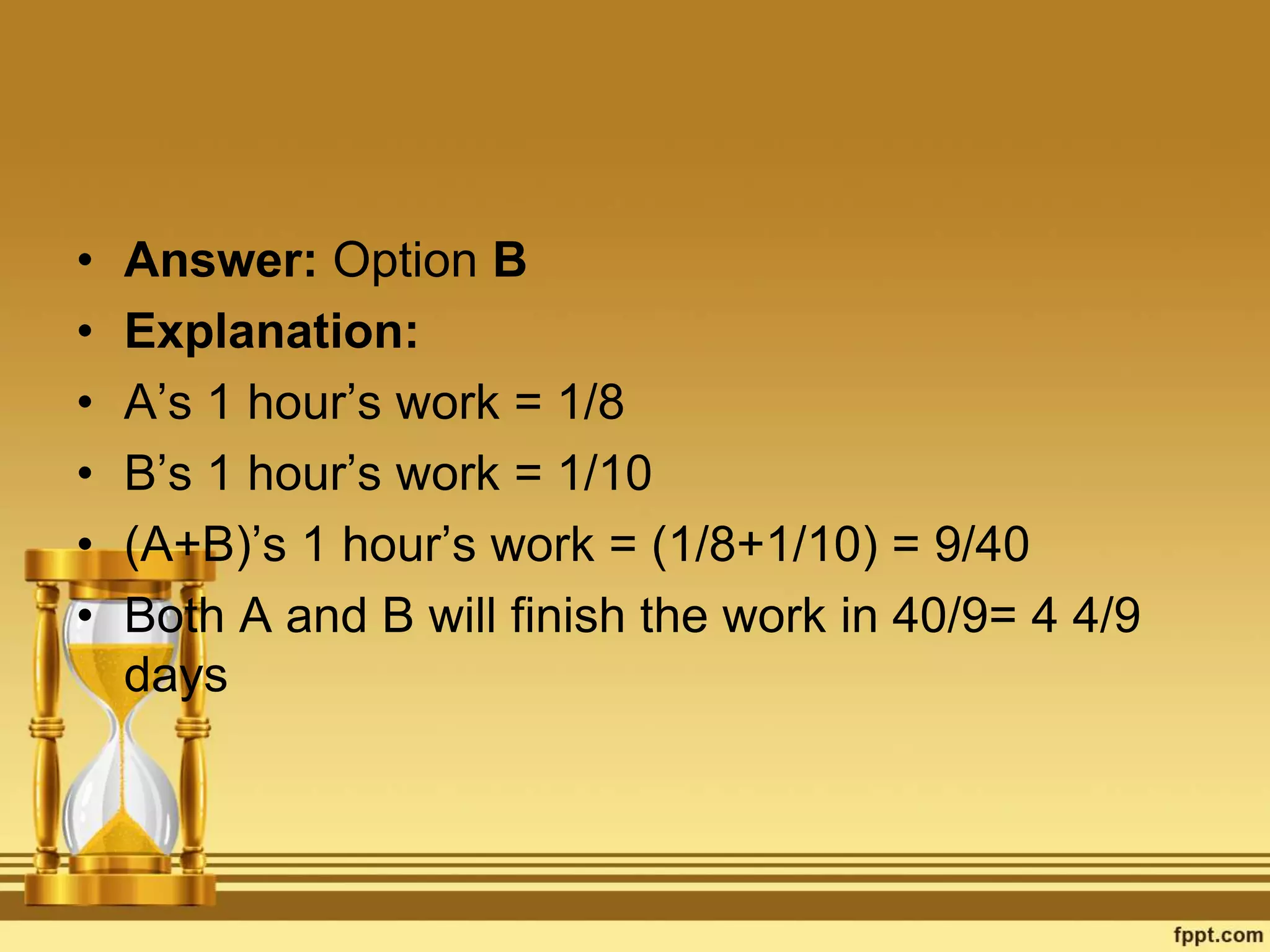 Time and work | PPTX