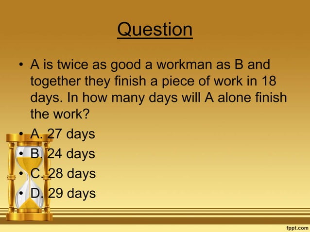 Time and work | PPTX