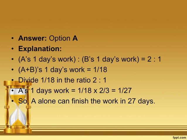 Time and work | PPTX