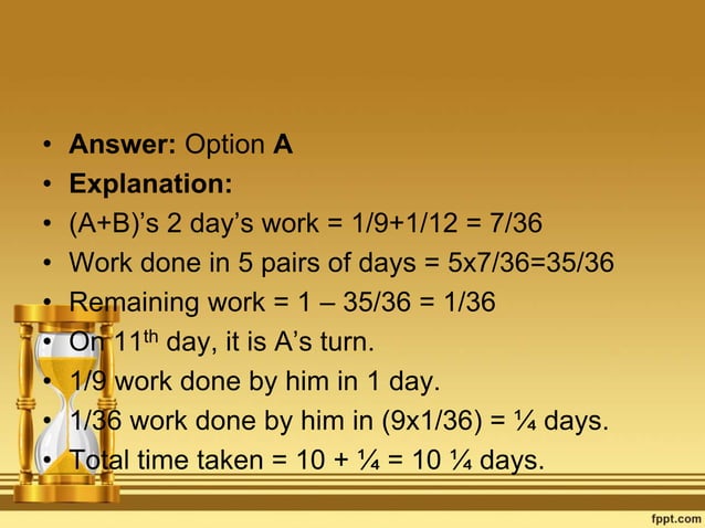 Time and work | PPTX