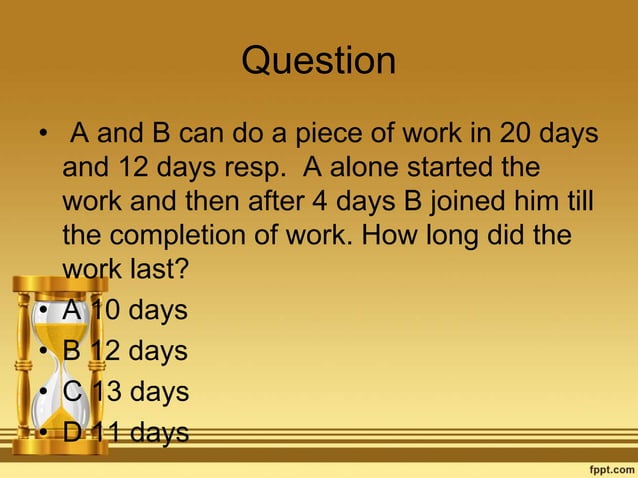 Time and work | PPTX