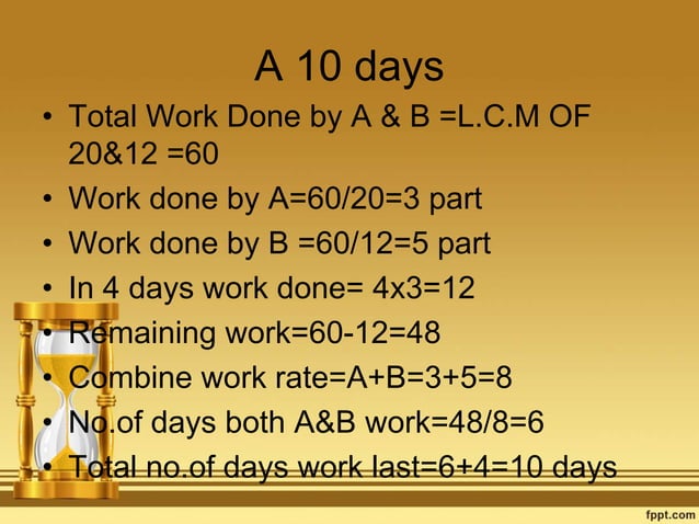 Time and work | PPTX