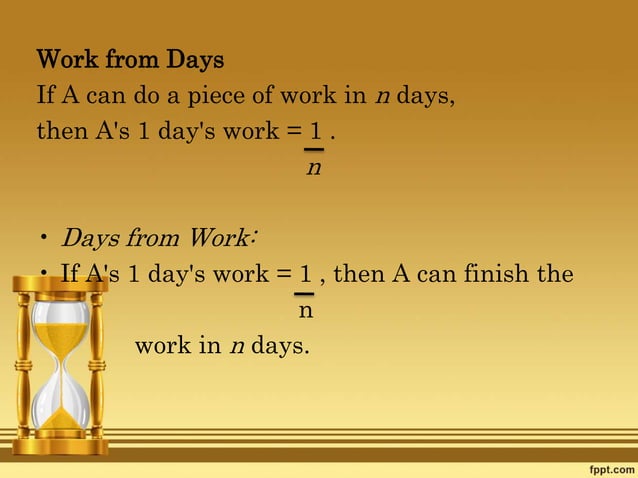 Time and work | PPTX