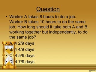 Time and work | PPTX