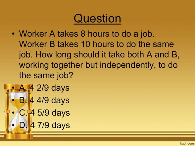 Time and work | PPTX