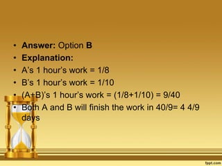 Time and work | PPTX