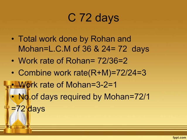 Time and work | PPTX