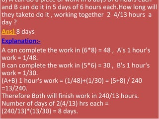 Time and work questions and answers | PDF | Homework and Study | Education