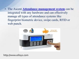 Time & attendance management system | PPTX