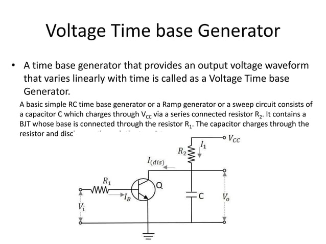 Time Base Generators Or Sweep Circuitspptx Physics Science