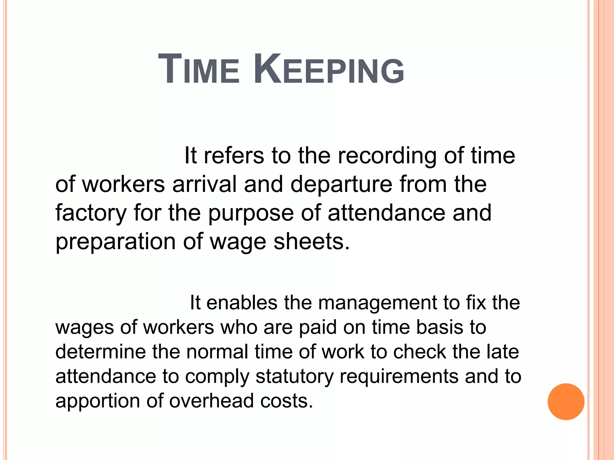 Time booking and time keeping | PPTX