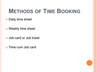 Time booking and time keeping | PPTX