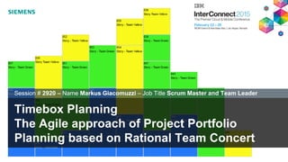 Timebox Planning Widget @IBM InterConnect 2015 - Las Vegas | PPTX