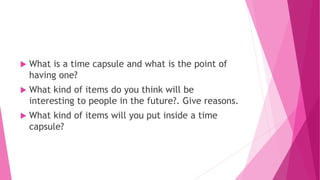 Time capsule items | PPTX