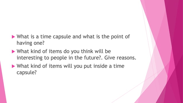 Time capsule items | PPT