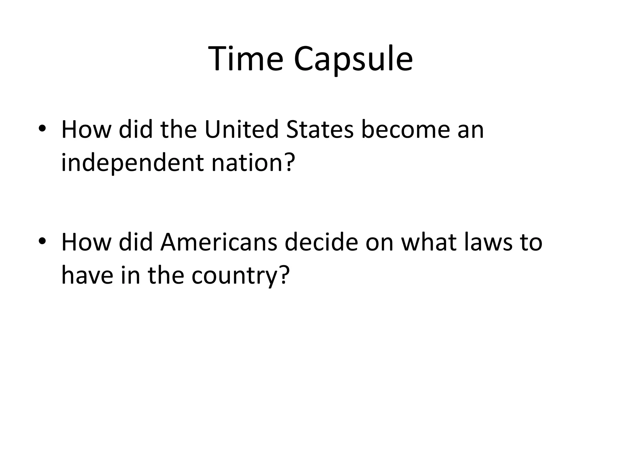 Time capsule questions | PPTX