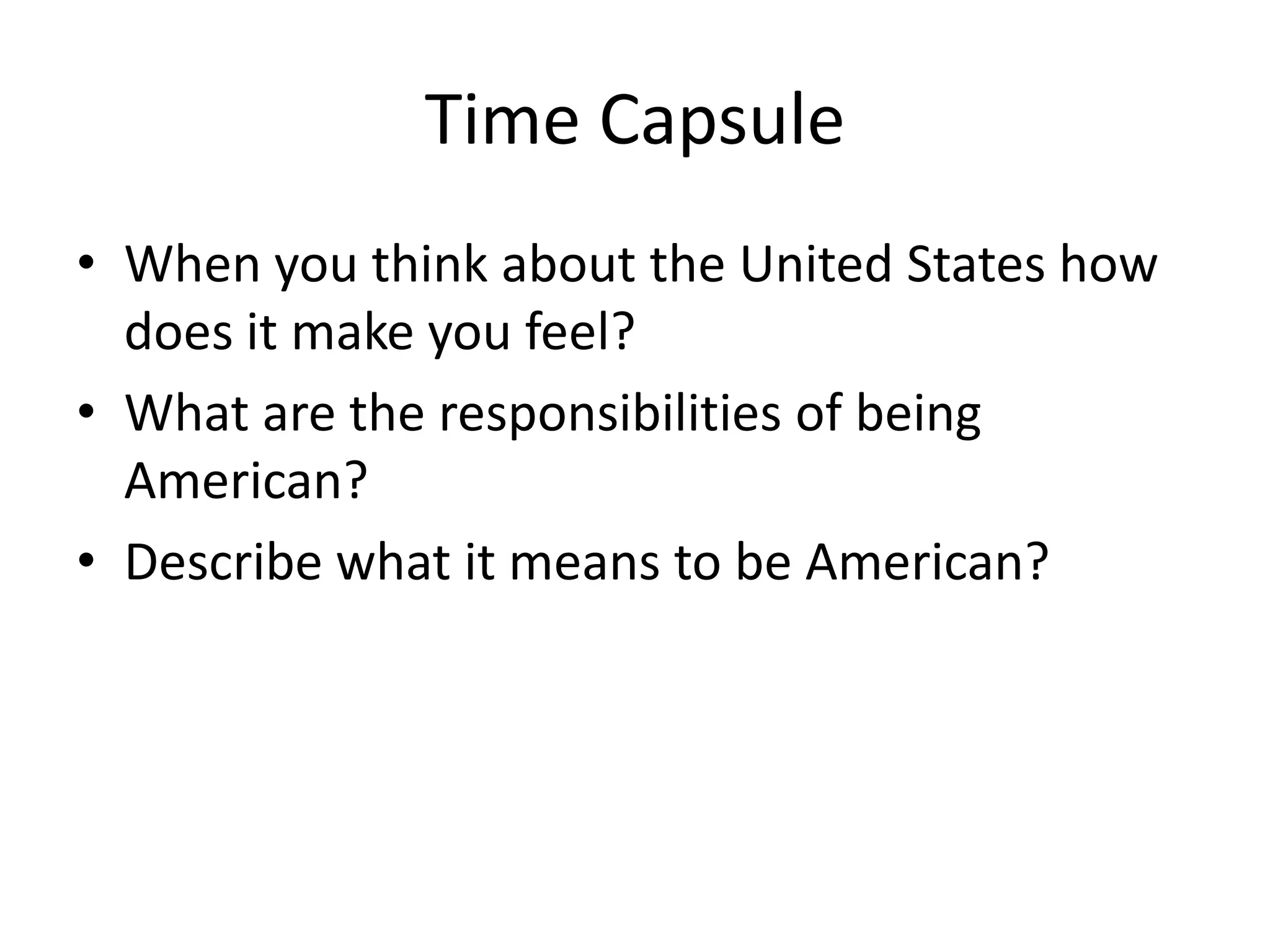 Time capsule questions | PPTX