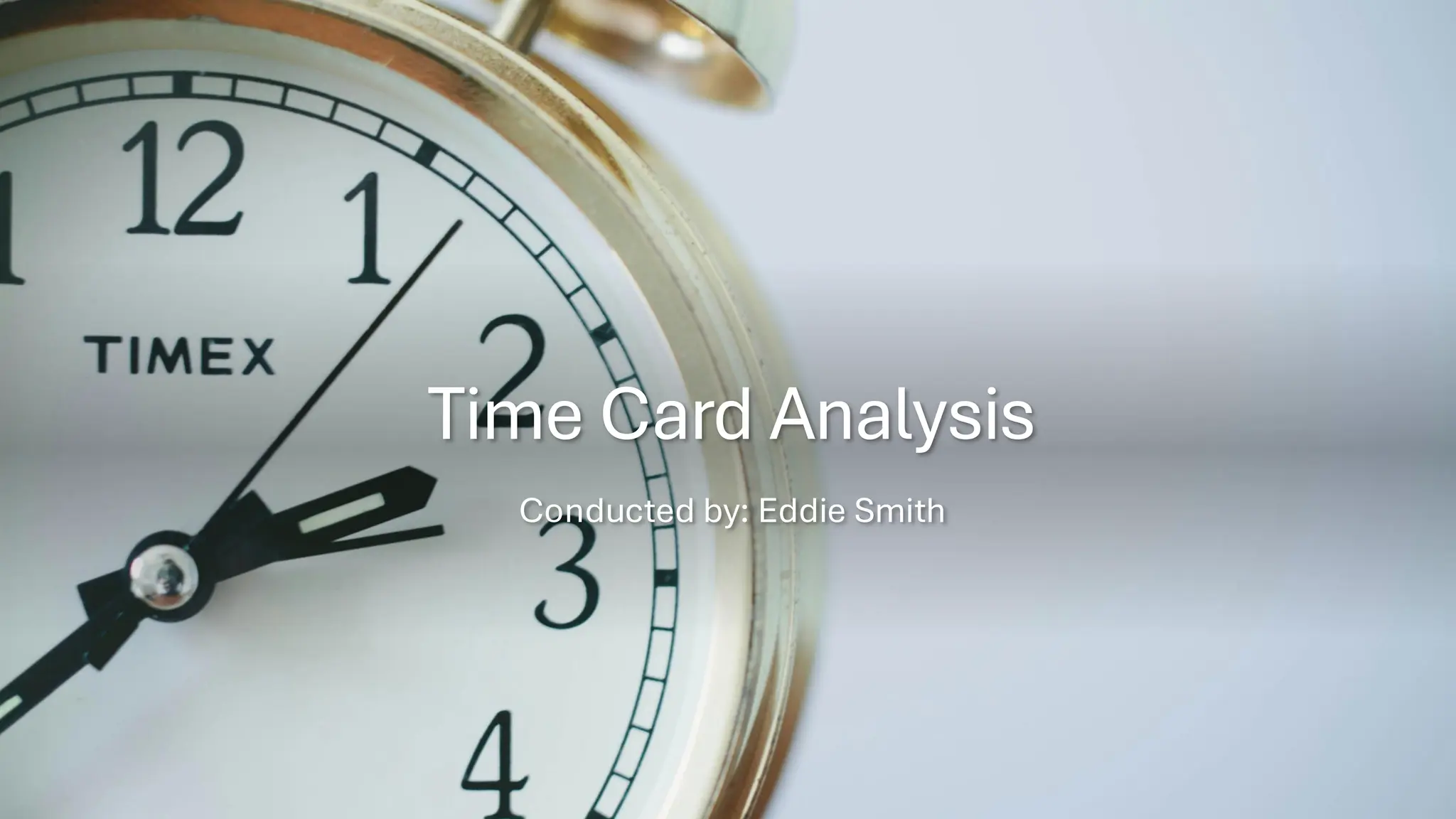 Time Card Data Science Analysis Performance | PPT