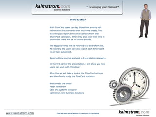TimeCard for SharePoint - Overview | PPTX