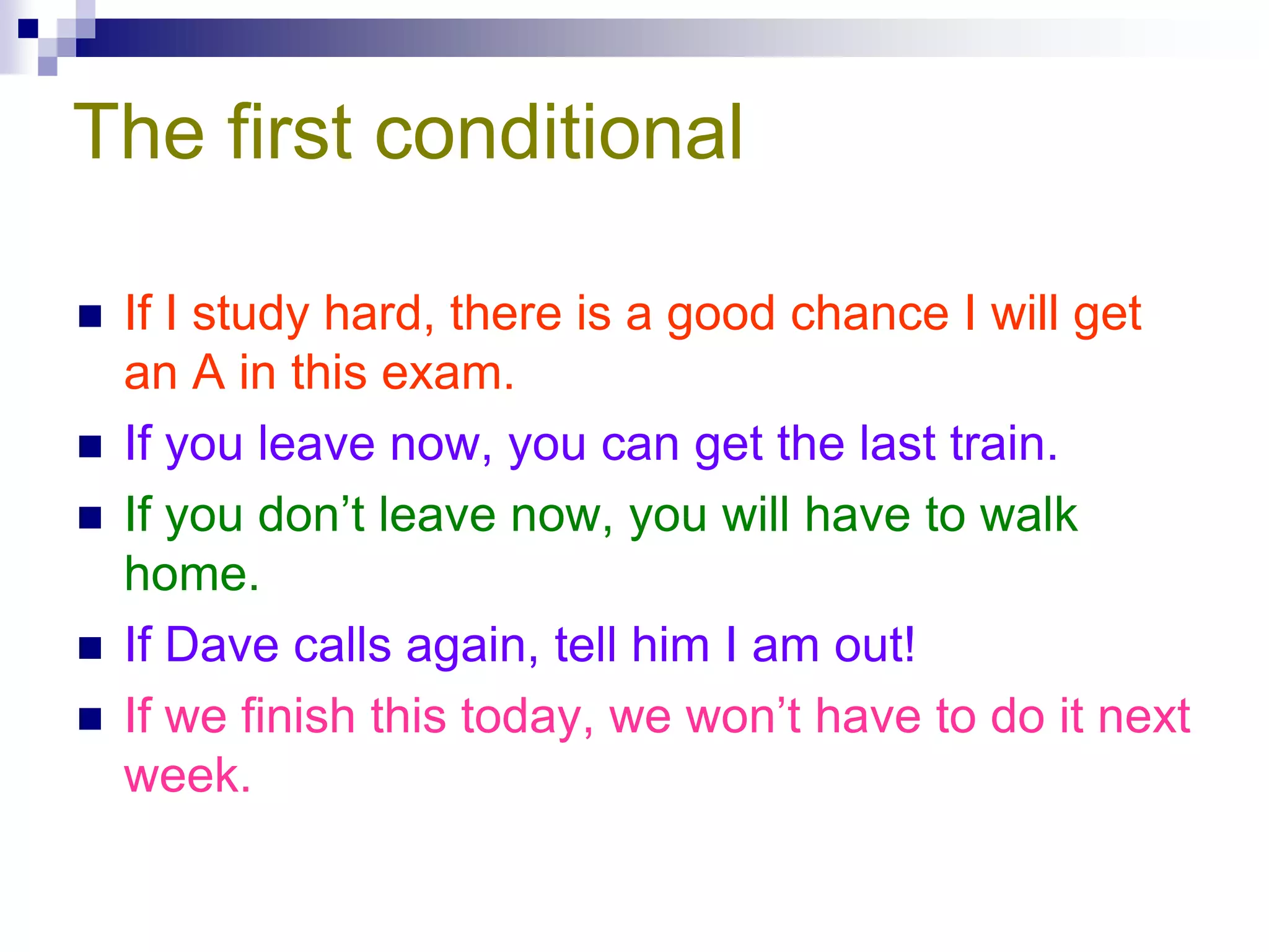 Time clause and conditional | PPTX
