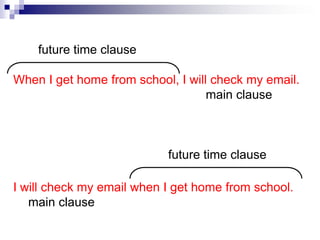 Time clause and conditional | PPTX