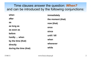 Time clauses | ODP