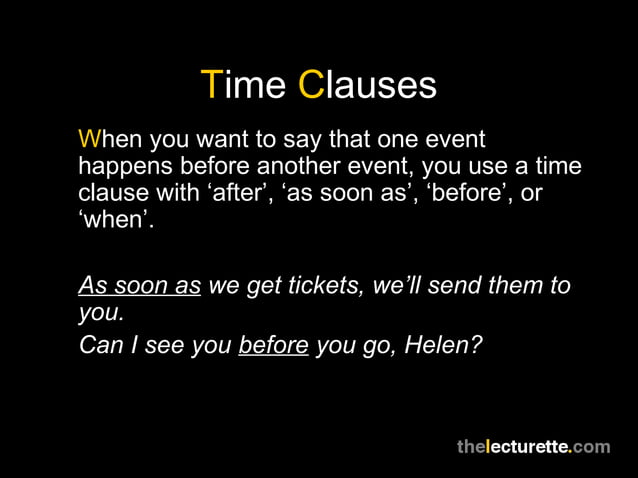 Time Clauses | PPT | Law