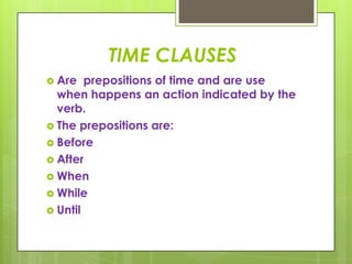 Time clauses expo classssssssss | PPT