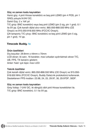Time code buddy tr | PDF