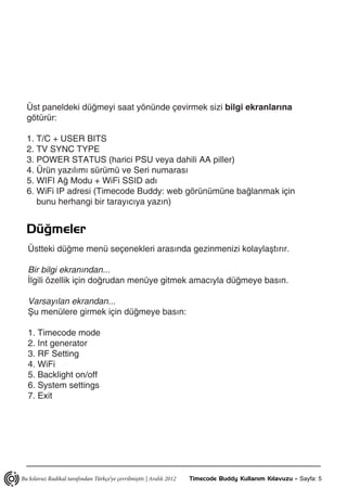 Time code buddy tr | PDF